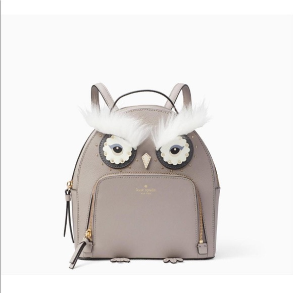 kate spade | Bags | Kate Spade Star Bright Owl Cityscape Grey Backpack ...